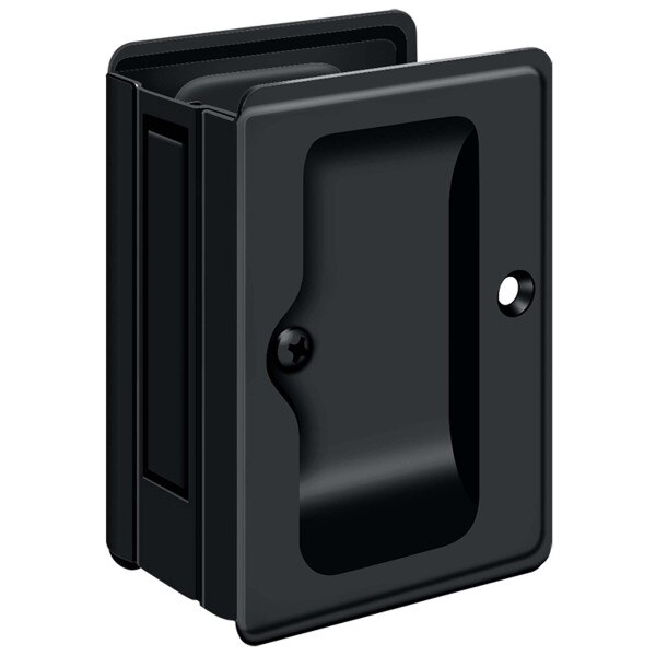 SDPA325U19 Tall Heavy-Duty Passage Pocket Door Lock - Matte Black